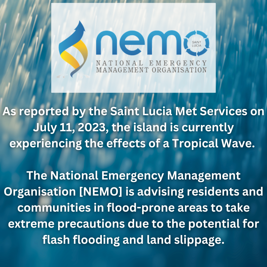 NEMO Urges Extreme Caution as Tropical Wave Moves Over St. Lucia - THE ...